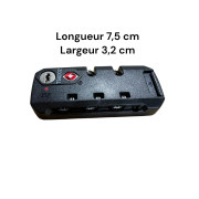 Recessed lock TSA13116 for softside and hardside luggages