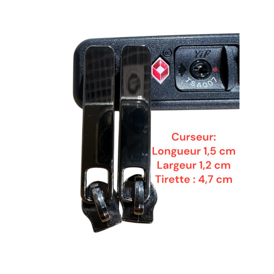 Lot de 2 Tirettes avec curseurs TAC- Abis compatibles valises rigides ...
